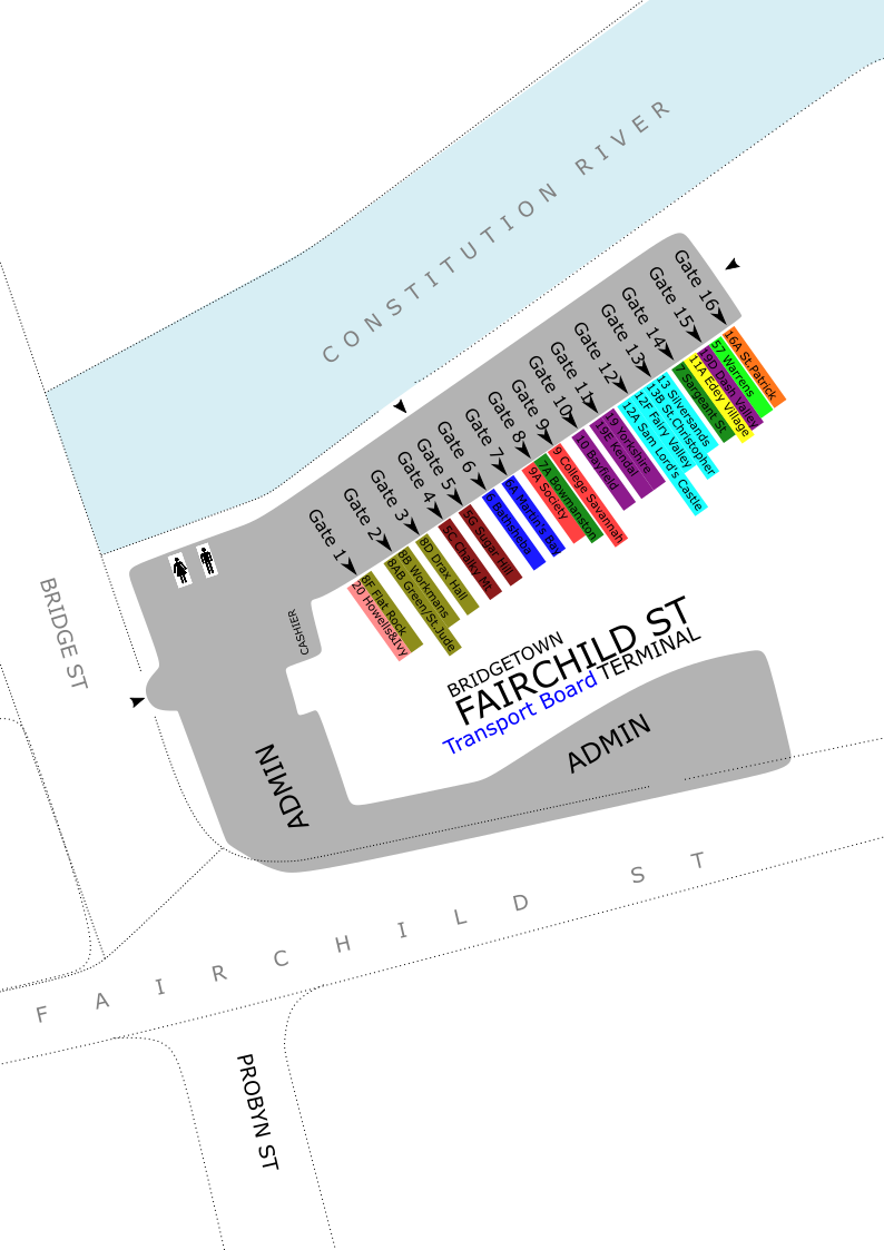 Public Transit in Barbados - Gen info, System Map, Terminals