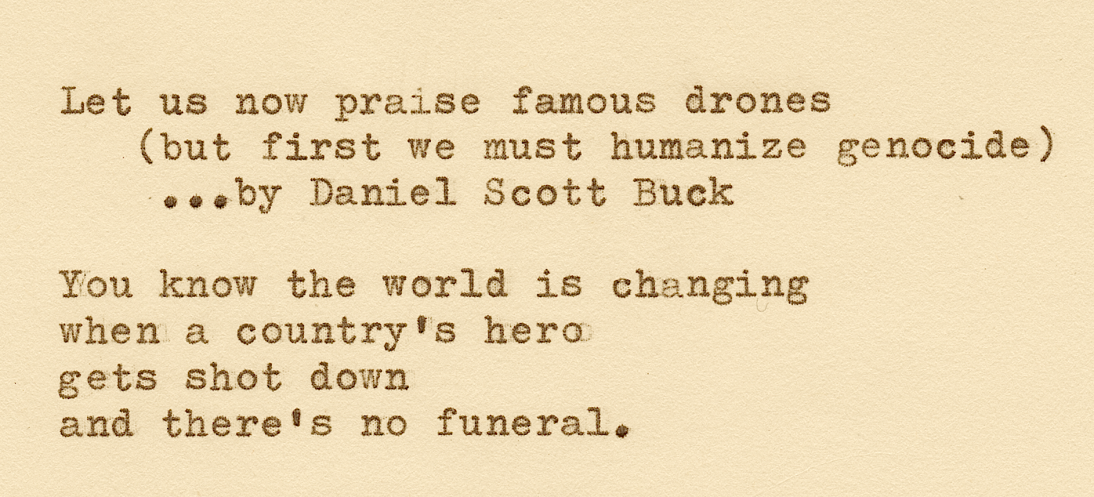 Daniel Scott Buck: Three Poems: Drowning; Let Us Now Praise Famous ...