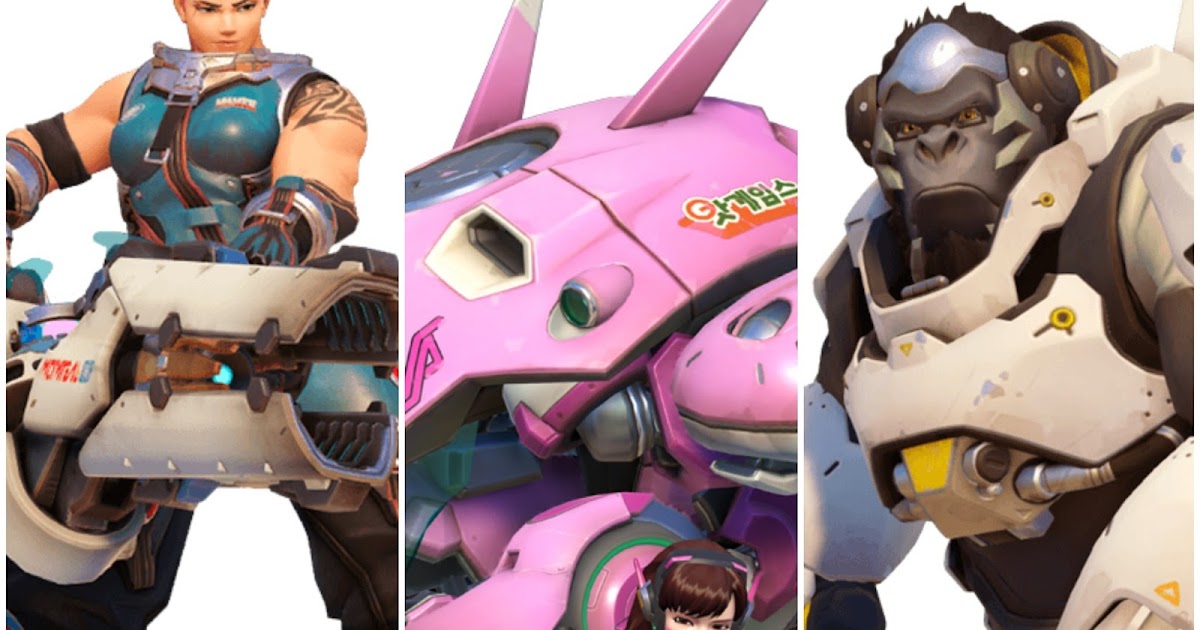 OVERWATCH: ZARYA, D.VA Y WINSTON