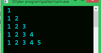 Print following pattern