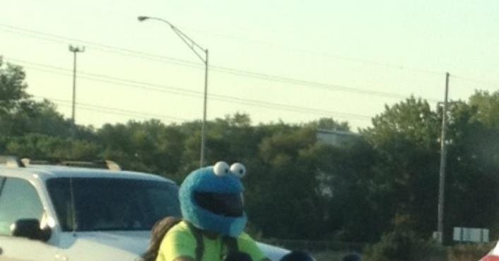 Motorcycle Helmets: Cookie Monster Motorcycle Helmet