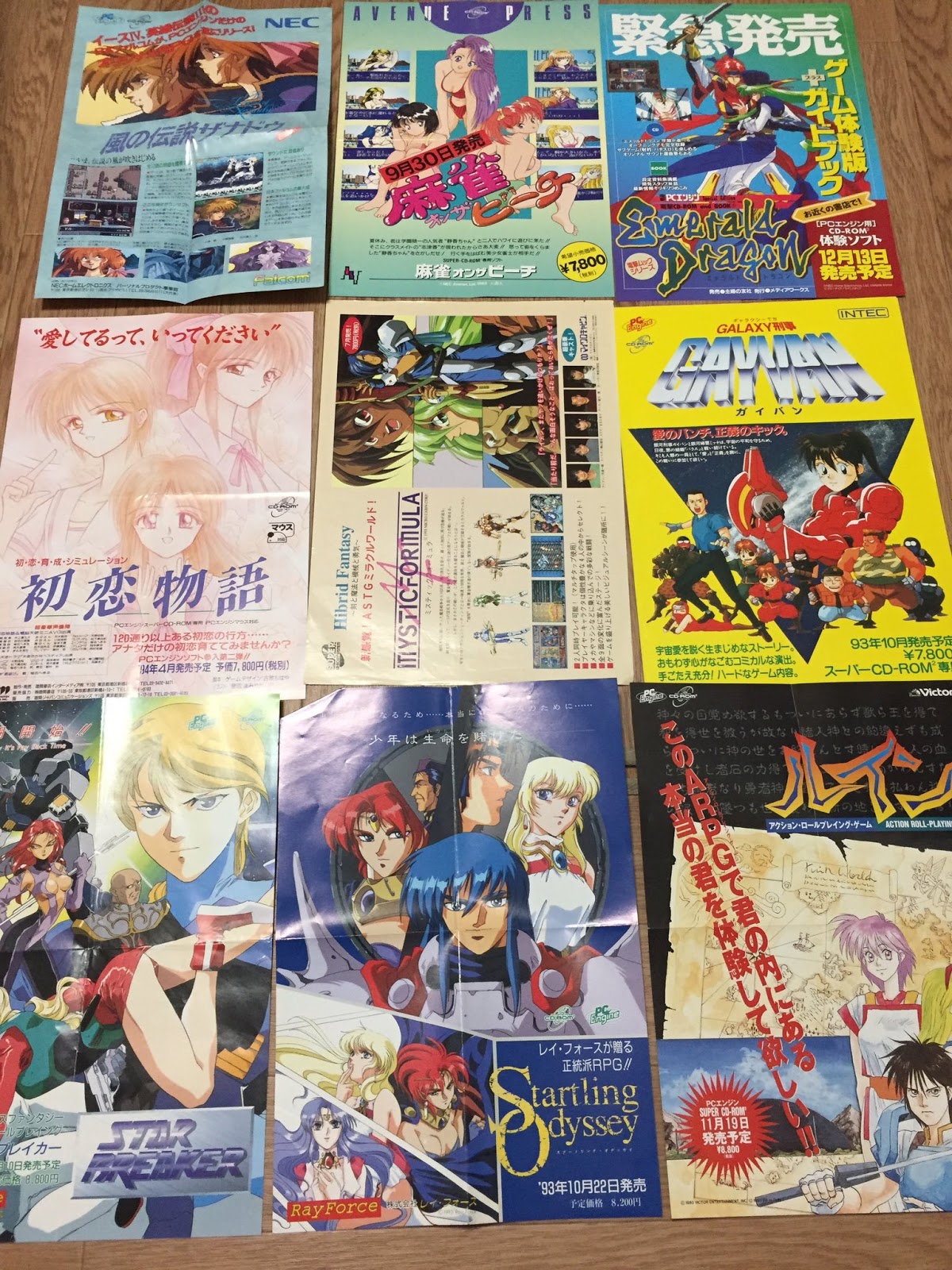 Pc Engine, Sharp X68000, Fm-Towns.: Pc Engine Flyers Chirashi japoneses.