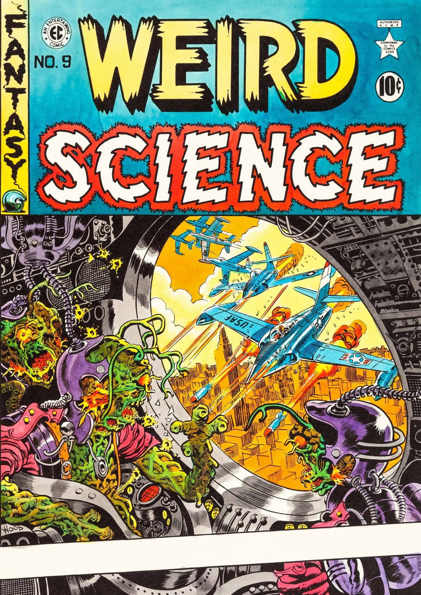 Cap'n's Comics: Weird Science #9 Cover by Wally Wood