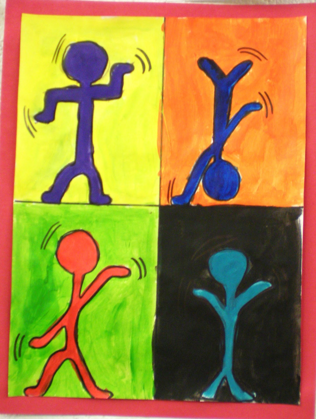 Miss M's Art Room: 4th Grade Keith Haring Movement Figures