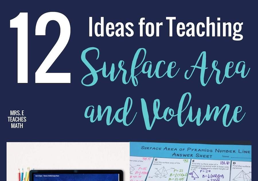 12 Ideas for Teaching Surface Area and Volume | Mrs. E Teaches Math