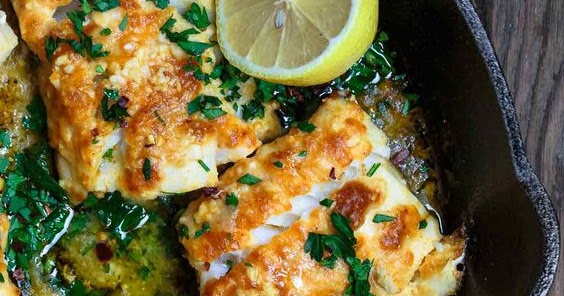 Mediterranean Baked Cod Recipe with Lemon and Garlic - Recipe Easy