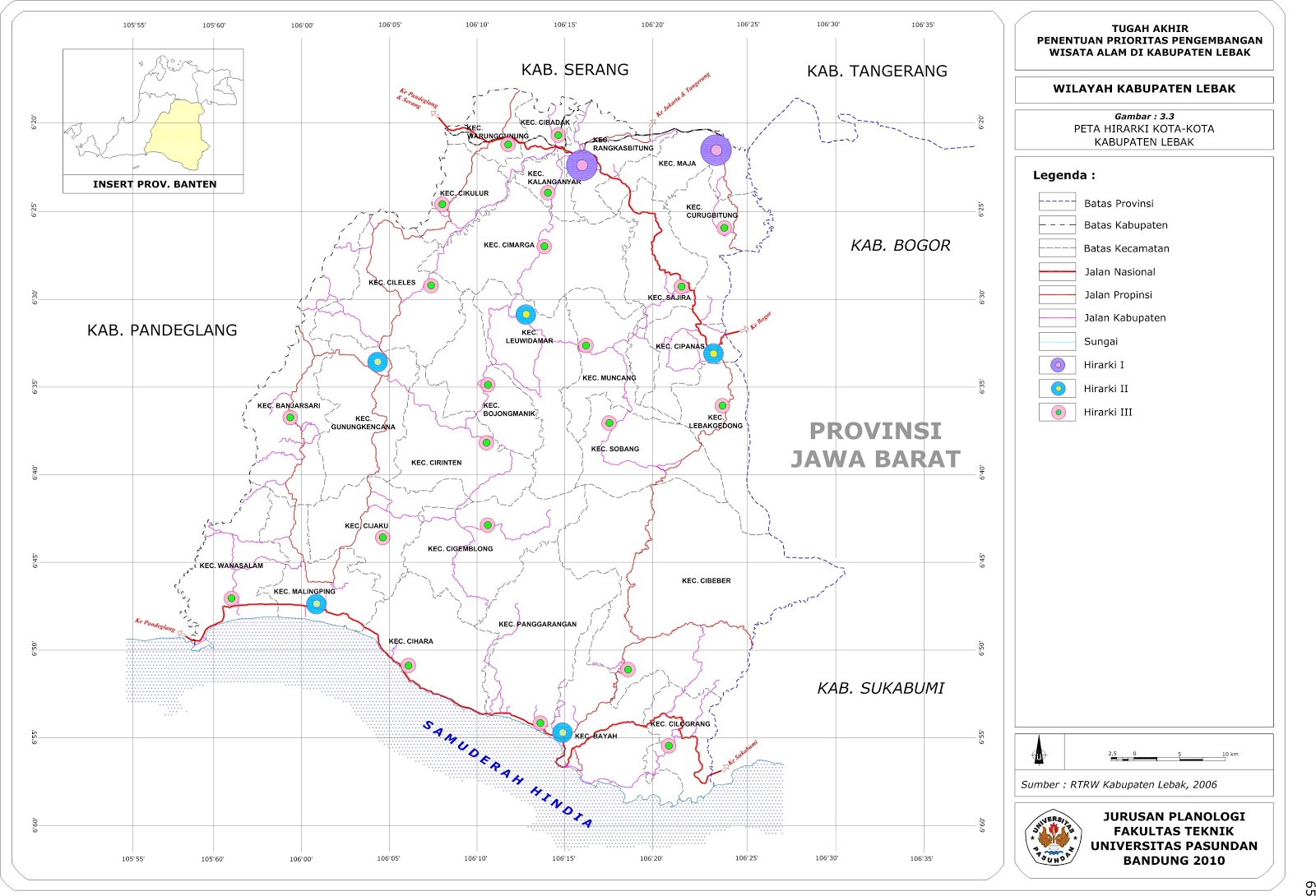 Letak Geografis dan Luas Wilayah Kabupaten Lebak