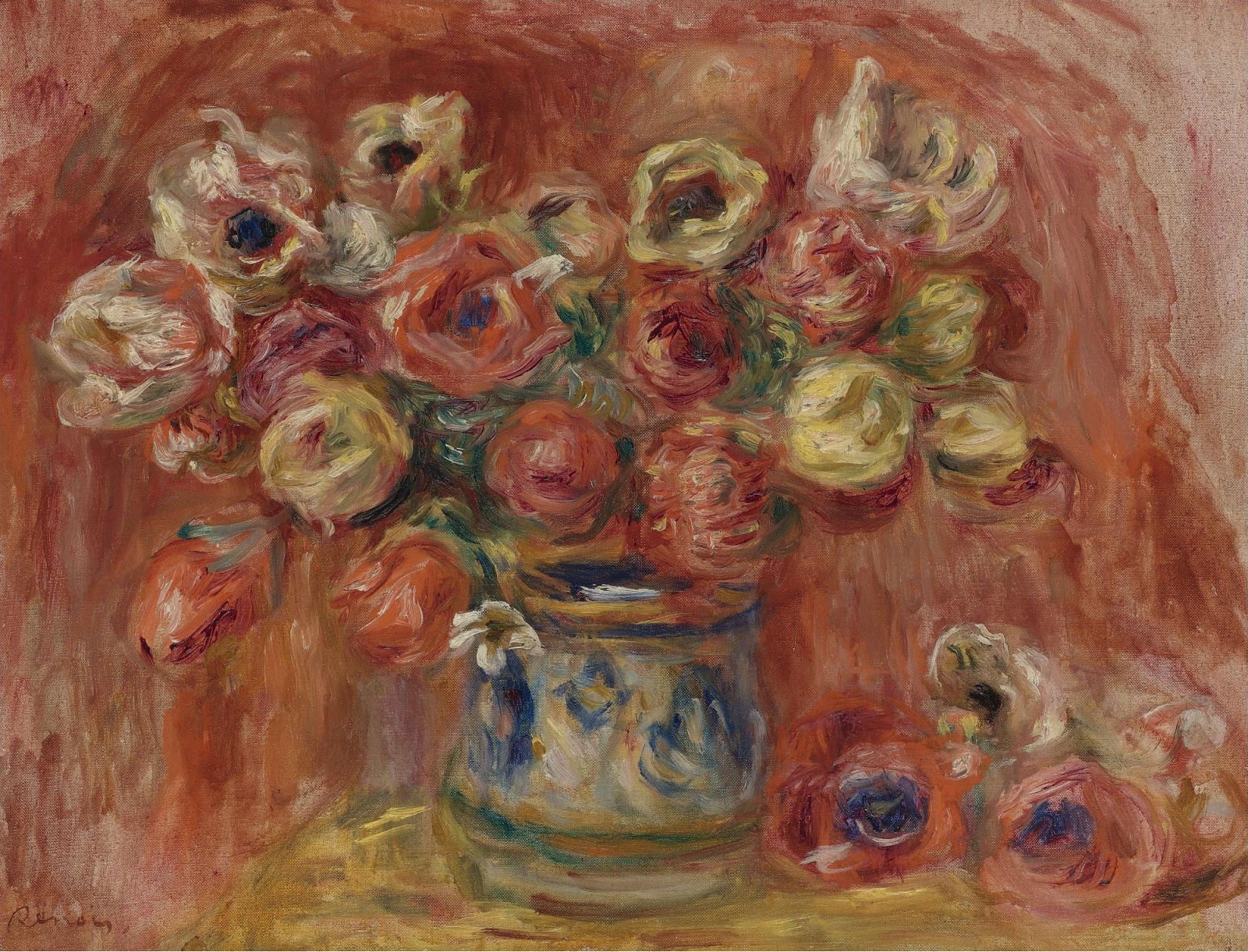 Pierre Auguste Renoir | Roses from Wargemont, 1885 | Masterpiece | Tutt ...