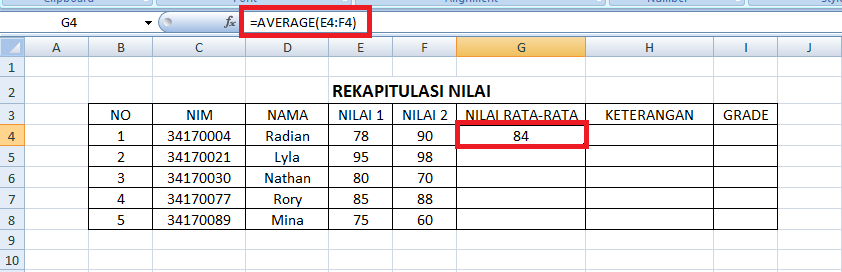 Devita's Blog: Tutorial Menggunakan Rumus Excel 1