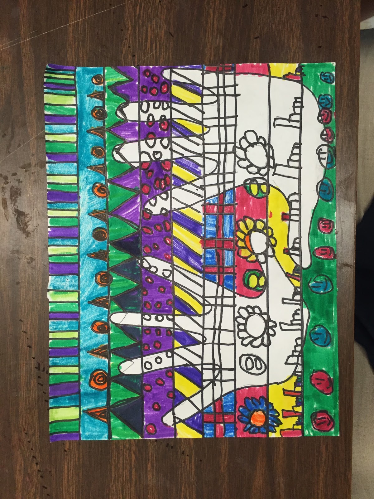 Art with Ms. Thomas: Fourth Grade Line and Pattern Hands
