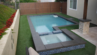 The 2 Minute Gardener: Photo - Artificial Grass Around Swimming Pool