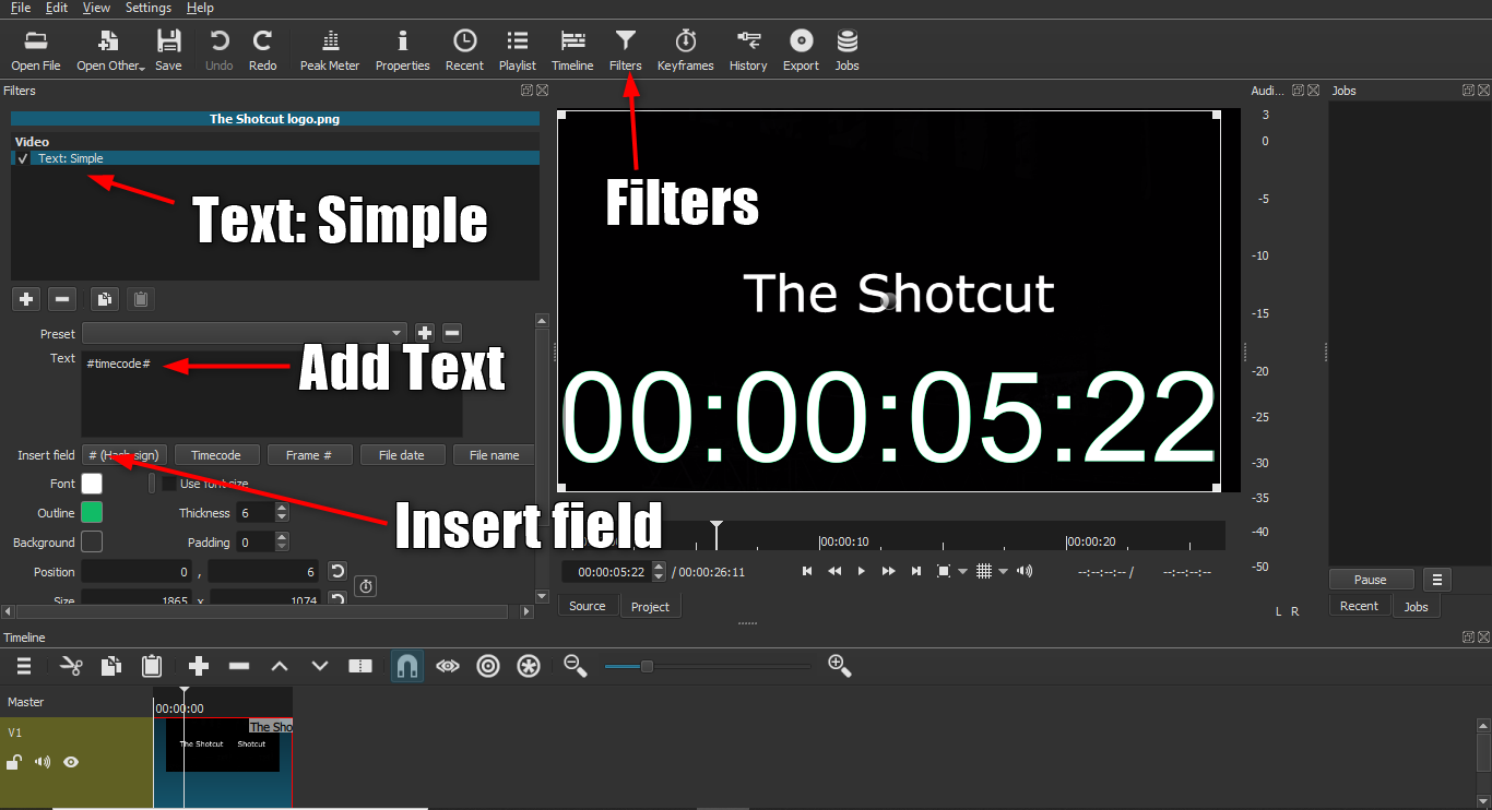 How to add text in Shotcut video editor - Shotcut Tutorials