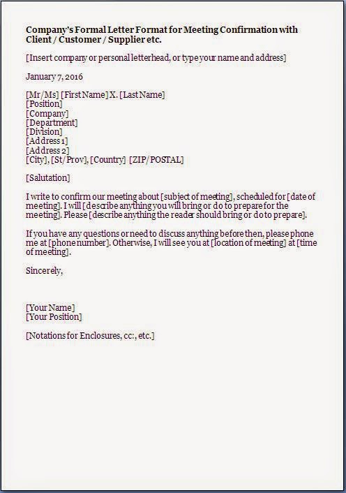 Business Meeting Confirmation Email