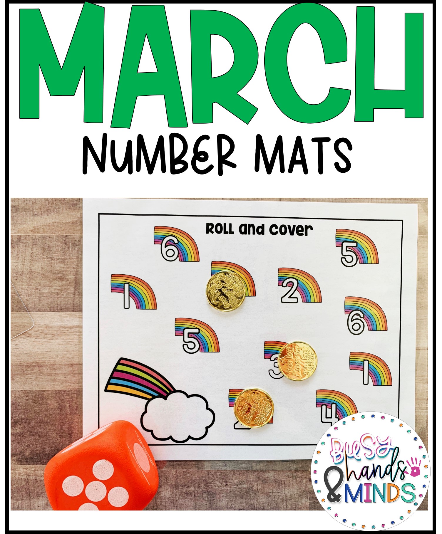 March Number Mats | Busy Hands and Minds