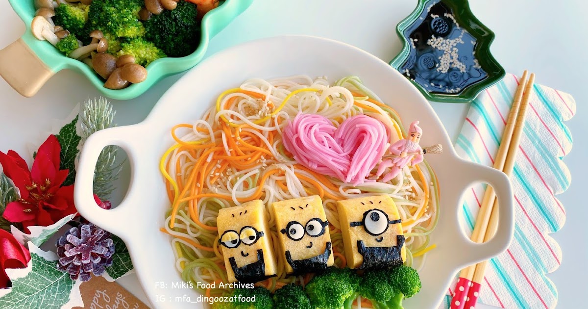 Miki's Food Archives : Minion Tamagoyaki Cold Somen/ Noodle 日式蛋卷冷面