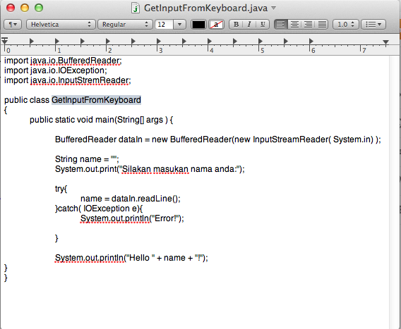 MENGGUNAKAN CLASS BUFFEREDREADER PADA JAVA ~ Let's Make the Idea