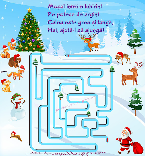 Joc de copii: Labirintul lui Moș Crăciun