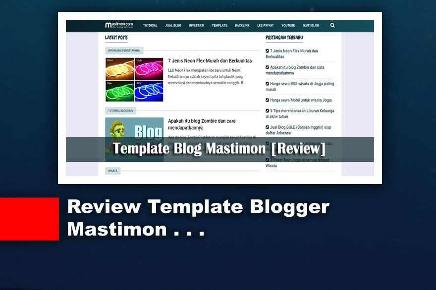 √ Review Template Blog Mastimon Seo Friendly