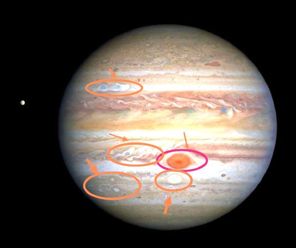 Storm having 9800 miles diameter moving with a speed of 560 km/h recorded on Jupiter ...