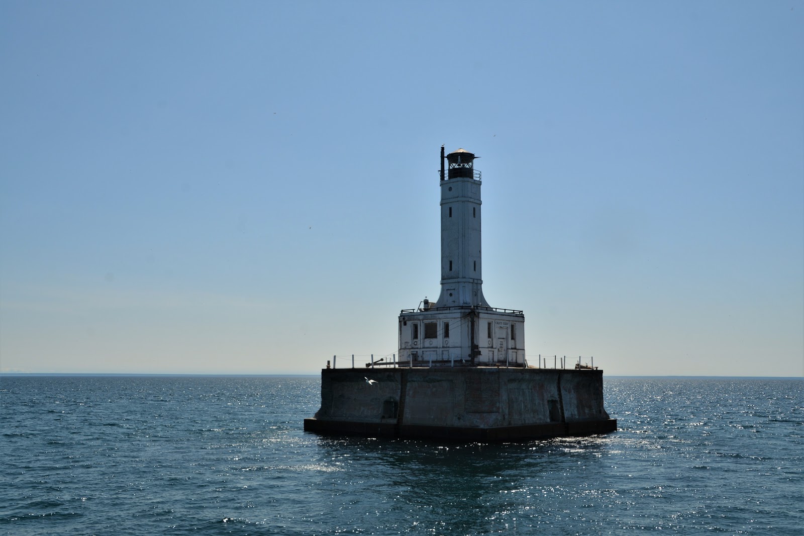 WC-LIGHTHOUSES: GRAYS REEF LIGHTHOUSE - LAKE MICHIGAN, MICHIGAN