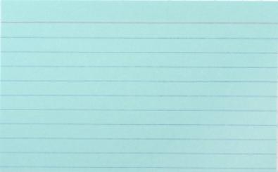 K A S T Y: BLUE INDEX CARD