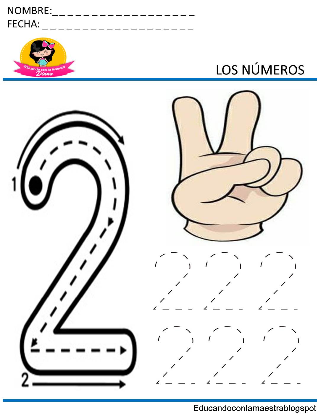 Educando con la Maestra: Los números del 1 al 10 / Cuadernillo