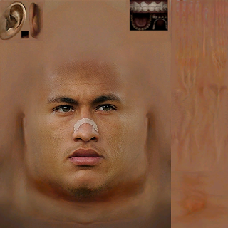 Edit Pes 2013 Uniformes e Faces: face scan Neymar