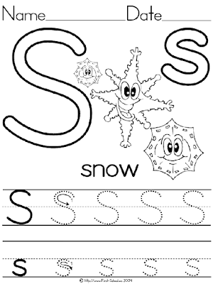 Letter S phonics worksheet