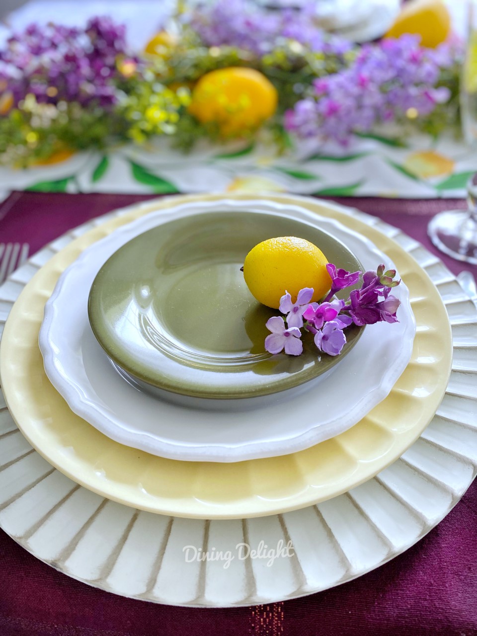 Dining Delight: Lilacs and Lemons Spring Tablescape