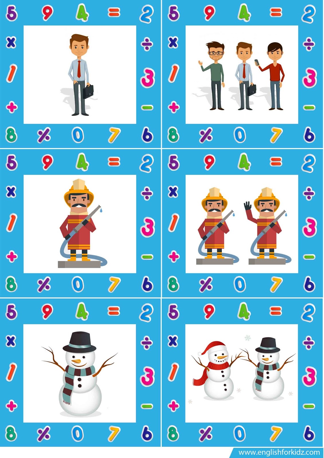 Singular and Plural Nouns Flashcards