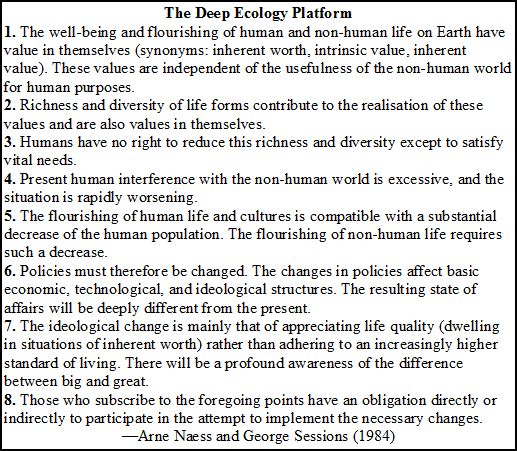 Through The Trees: Transformative Ethics: Deep Ecology