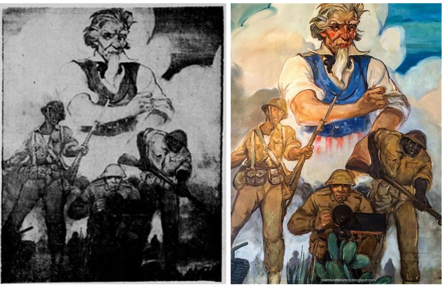 Sierra Vista, AZ History: 4 of 7 Murals. "Fighting for Uncle Sam" 1942 ...