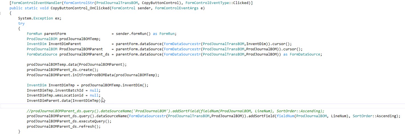 Copy Line Functionality In D365 Fando Ax 2012