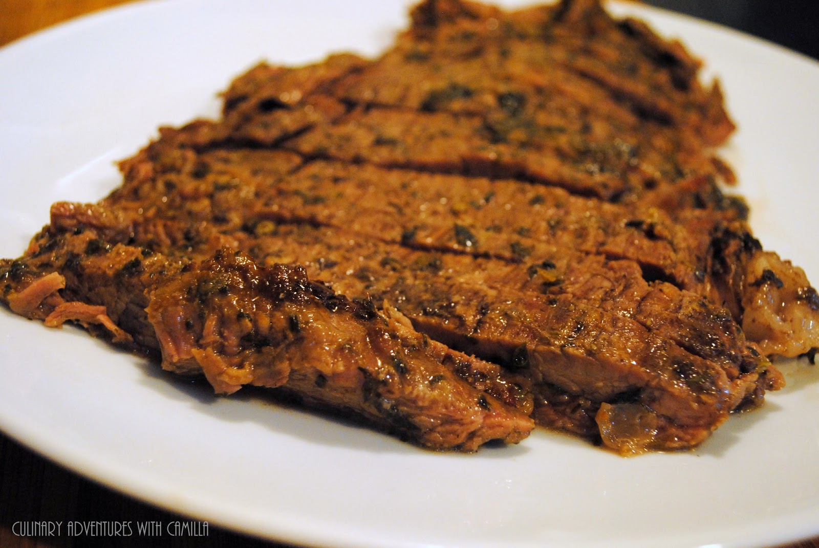 Roasted Flank Steak with Fresh Peach Pico de Gallo #BakingBloggers