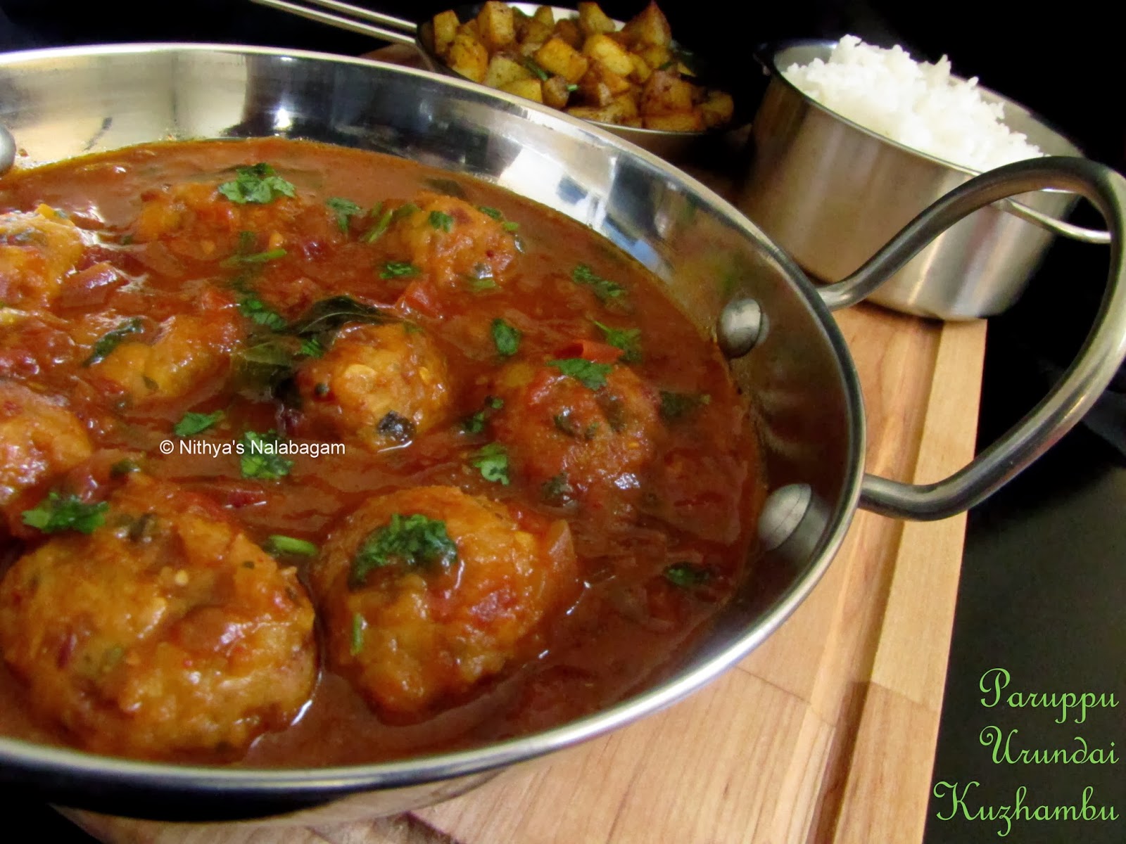 Paruppu Urundai Kuzhambu | Step by step pictures |Nithya's Nalabagam