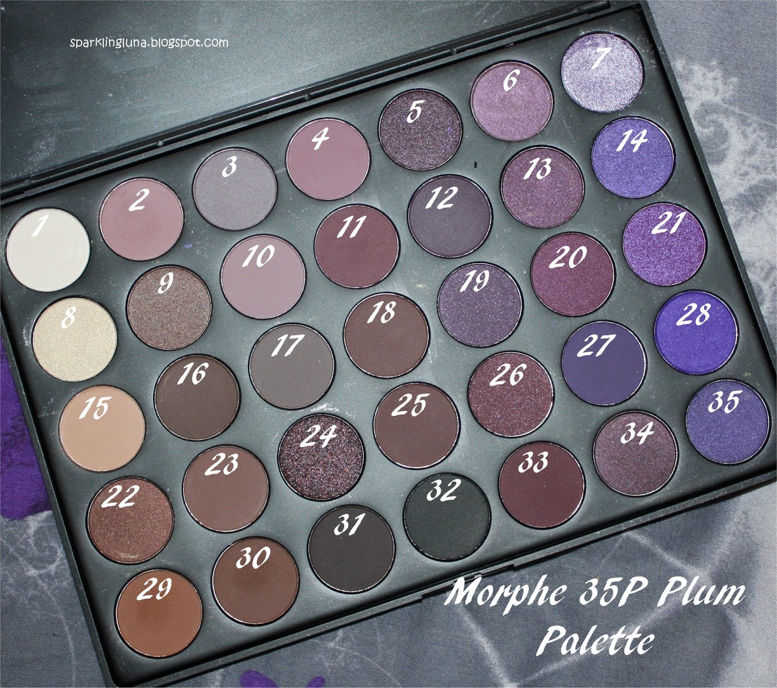 Sparkling Luna: EOTD : Morphe 35P Plum palette Look #1