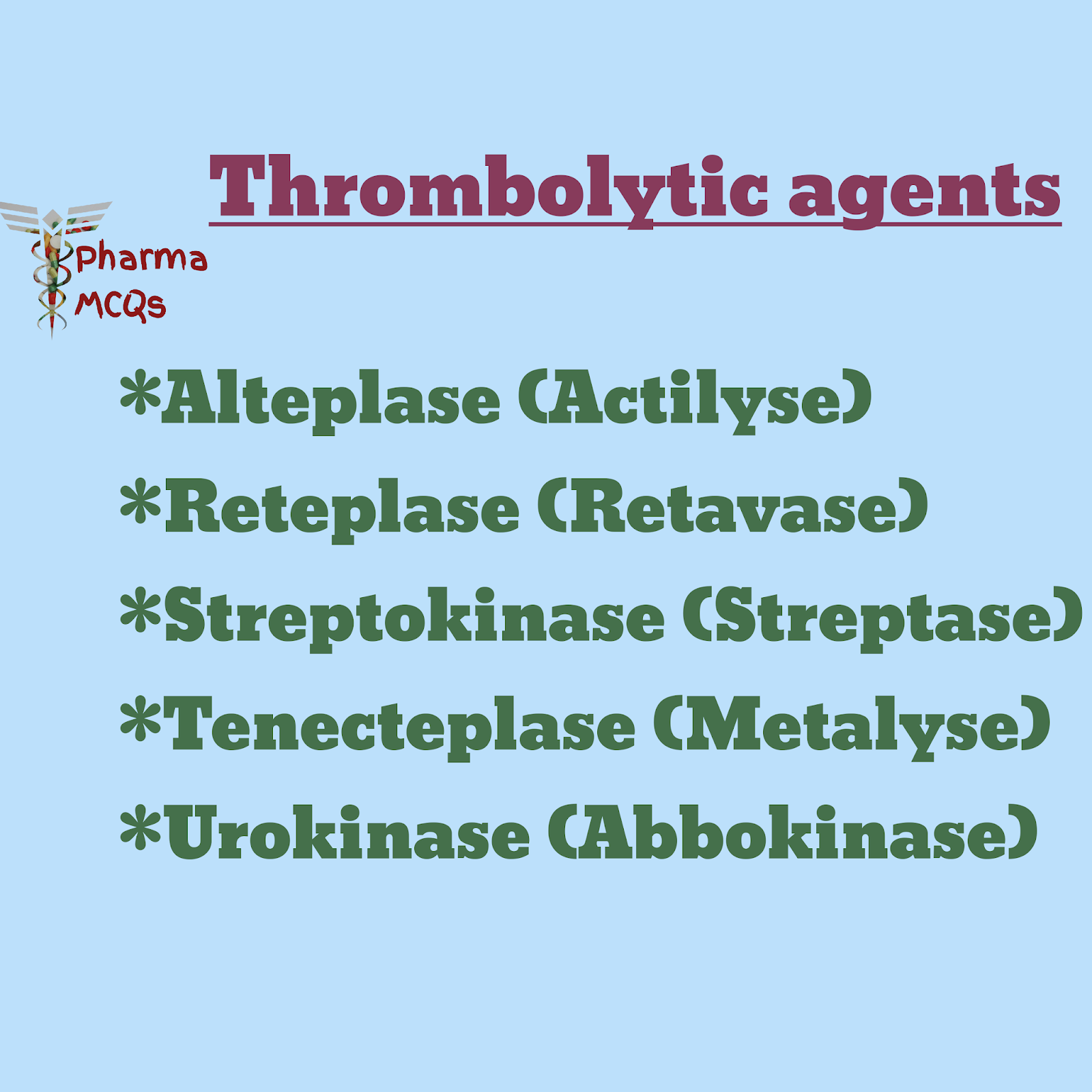 Pharma-MCQs: Classification-Anticoagulants
