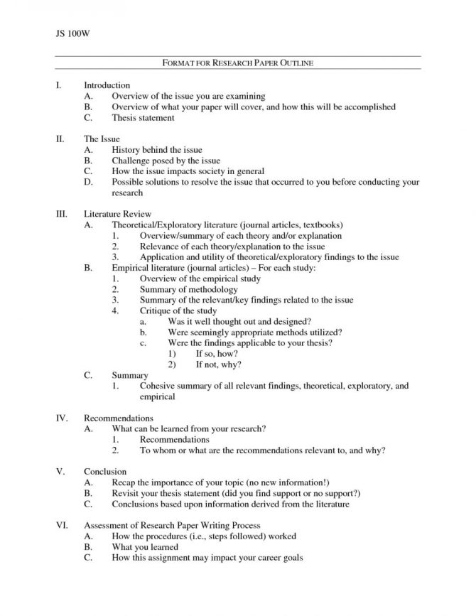 Apa Outline Examples - Collage Template