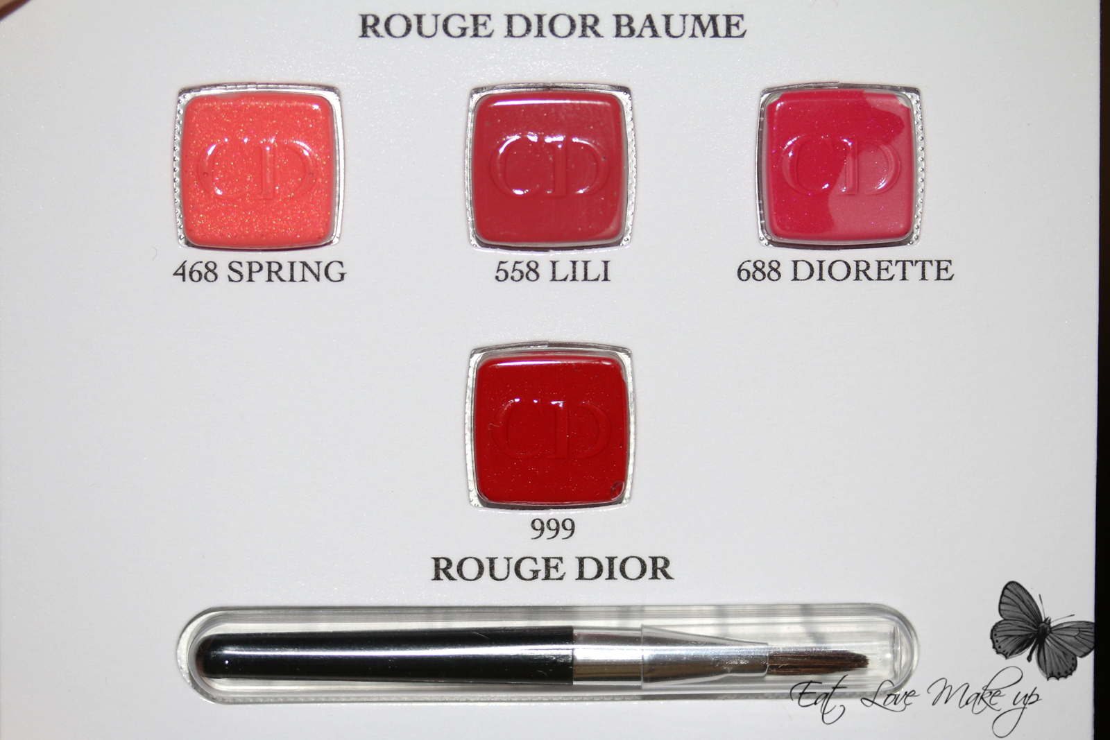 Dior - Rouge Dior Baume 468 Spring, 558 Lili, 688 Diorette & 999 Rouge ...