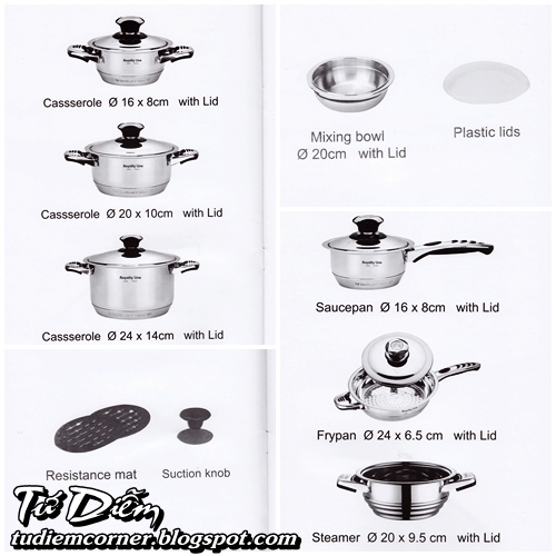 Royalty Line Switzerland Stainless Steel Cookware 16 pieces (RL-16S ...