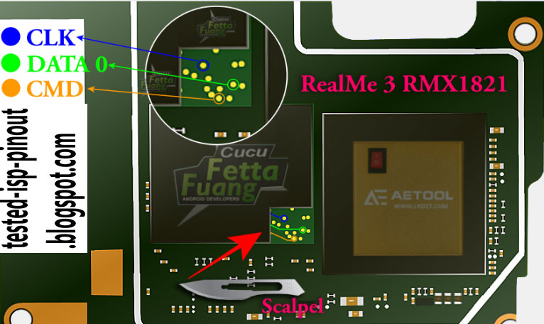 RealMe 3 RMX1821 EMMC ISP Pinout Download for flashing and unlocking
