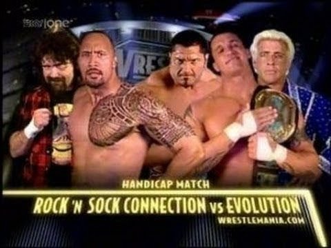 Historia del Wrestling: Evolution vs Rock 'N' Sock Connection, WWE WrestleMania XX