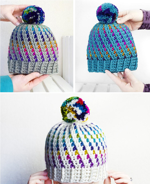 Beautiful Skills - Crochet Knitting Quilting : Crochet Swirl Beanie ...