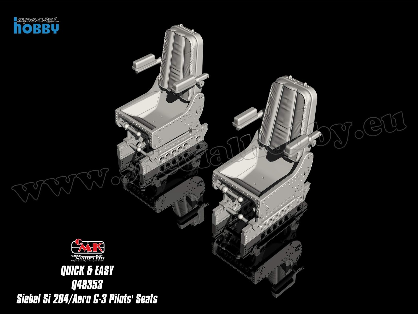 Resin detail sets for 1/48 Siebel Si 204D and Aero C-3A kits