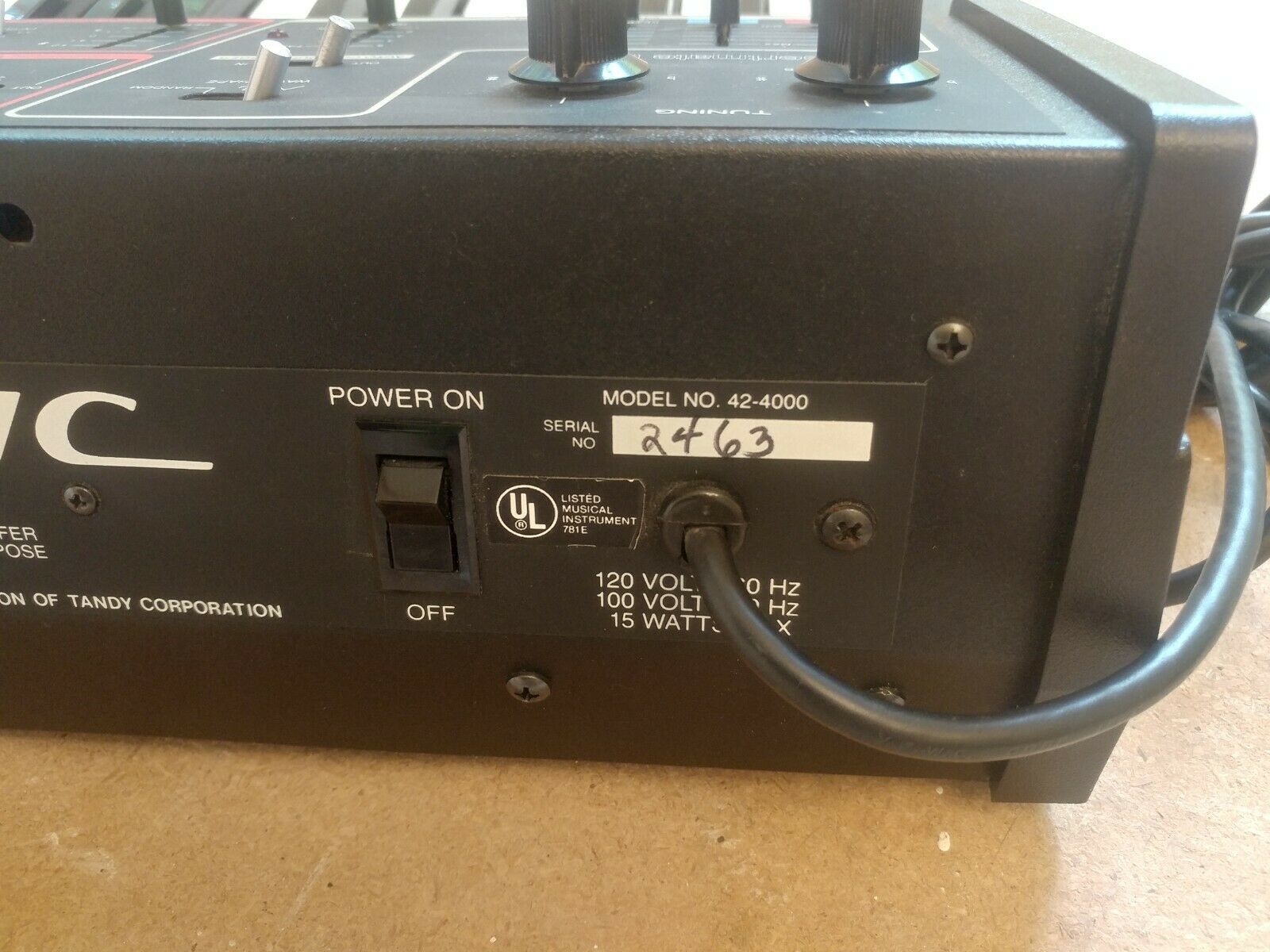 MATRIXSYNTH: 1980's Realistic Moog/RadioShack MG-1 SN 2463 w/ Original ...