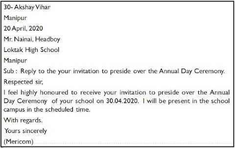 English Class: Invitation Writing CLASS XI-XII CBSE