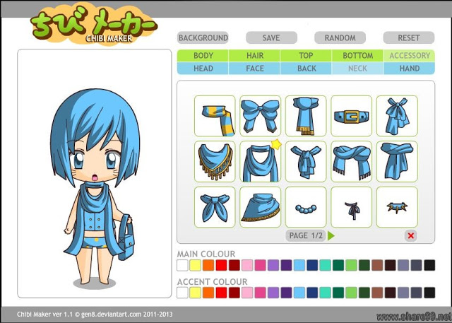Chibi Maker V1.1 - Phần mềm vẽ chibi cực đơn giản - Blog SViệt
