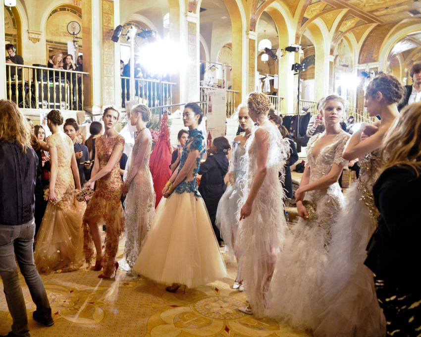 Fashion Runway | Backstage at Marchesa Fall/Winter 2012-2013 Fashion ...