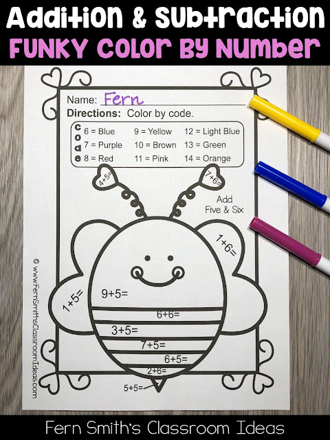 Teachers Love The FUNKY Color By Number Series & You Will Too! - Fern ...